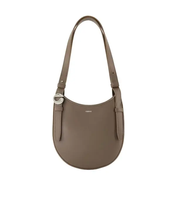 Coperni Belt-detail Half-moon Shoulder Bag - Brown
