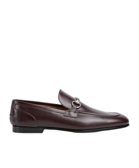 Gucci Jordaan Leather Loafers - Dark Brown