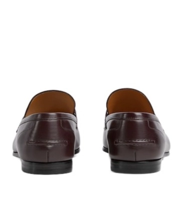 Gucci Jordaan Leather Loafers - Dark Brown