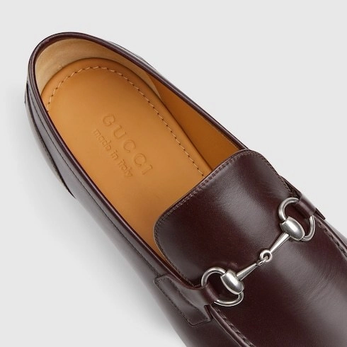 Gucci Jordaan Leather Loafers - Dark Brown