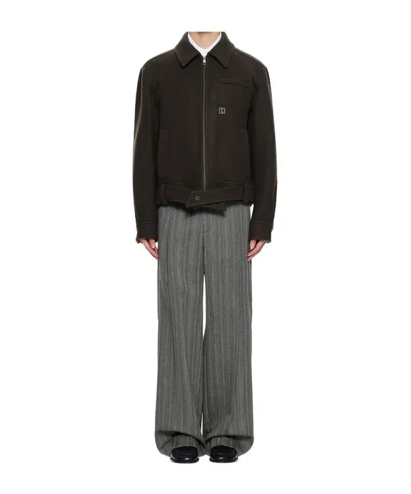 WOOYOUNGMI Belted Zip-up Jacket