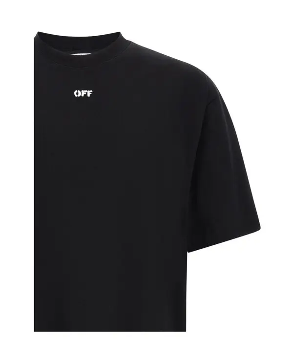 Off-White Logo Printed Crewneck T-shirt - Black
