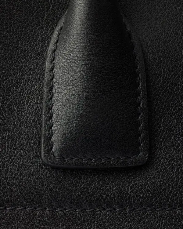 Prada Logo Detailed Large Tote Bag - Black