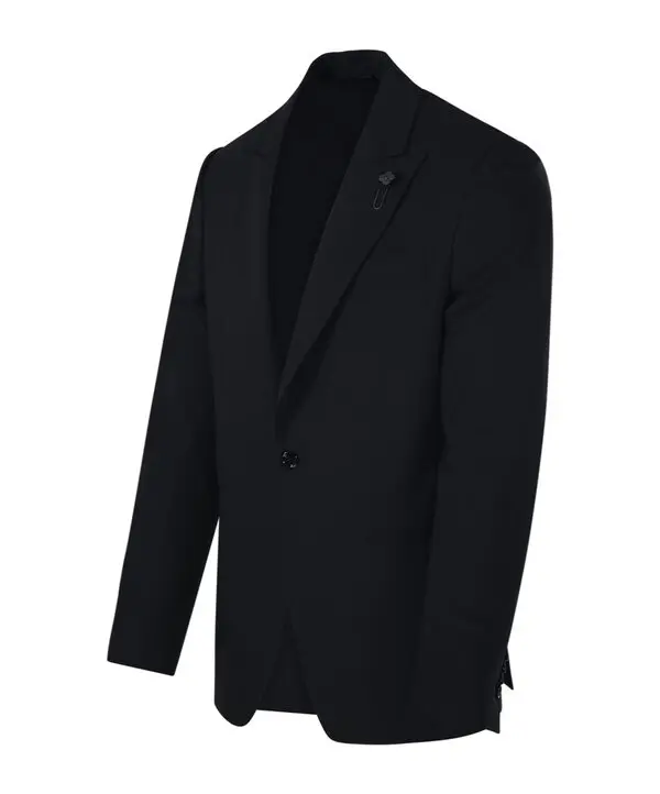 LARDINI Single-breasted Blazer - Black