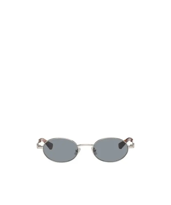 Bottega Veneta Oval Frame Sunglasses - Silver