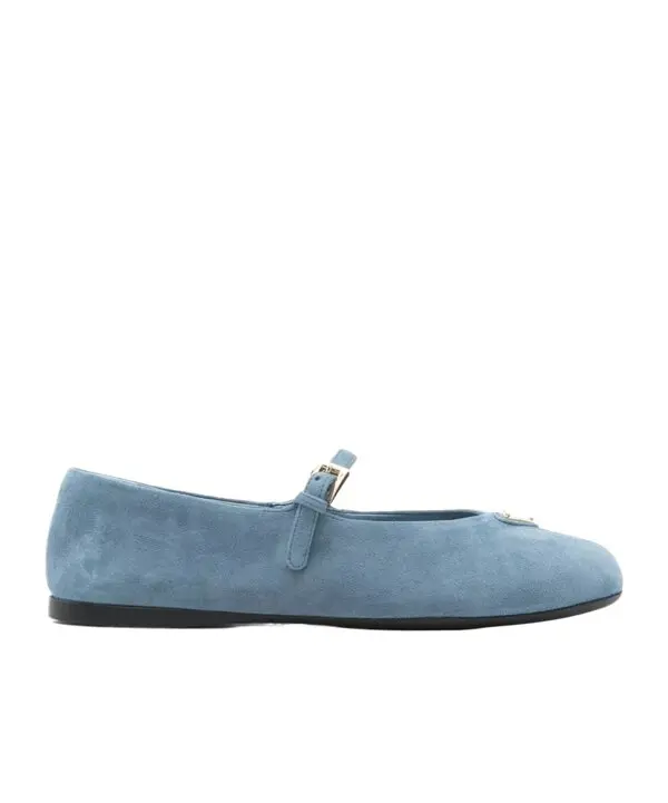 Prada Logo Plaque Ballerina Flats