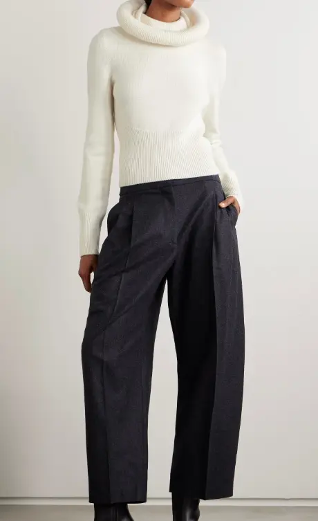 Alaïa Sculptural Hood Ribbed Knit Jumper