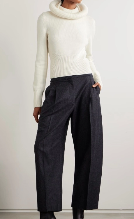 Alaïa Sculptural Hood Ribbed Knit Jumper