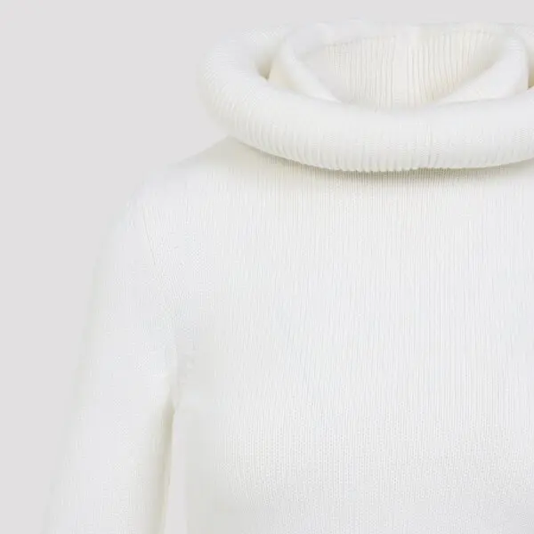 Alaïa Sculptural Hood Ribbed Knit Jumper