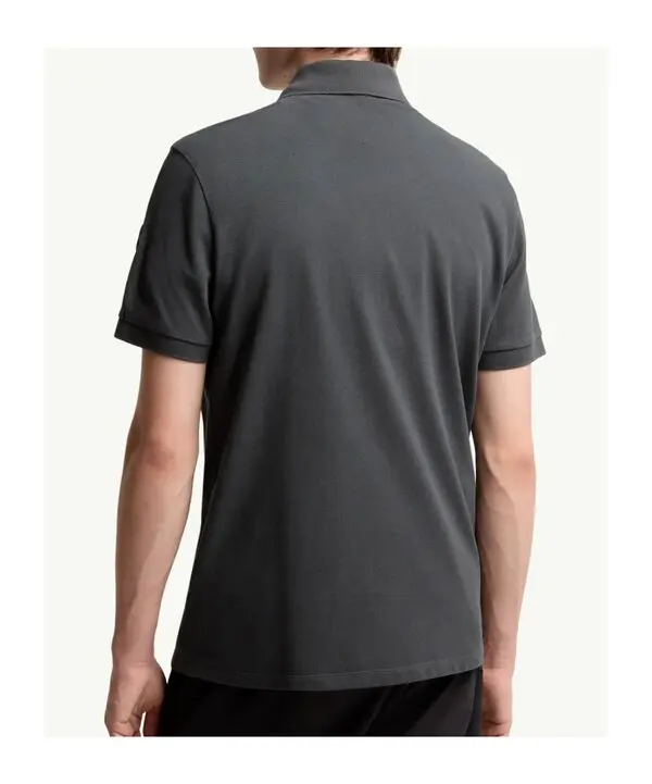 Moncler Logo Patch Short-sleeve Polo Shirt - Dark Gray