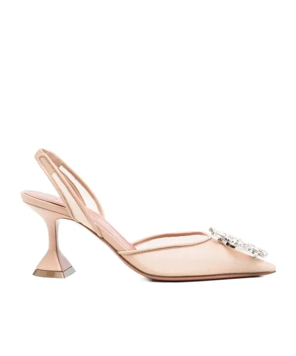 Amina Muaddi Open-back Embellished High-heeled Sandals