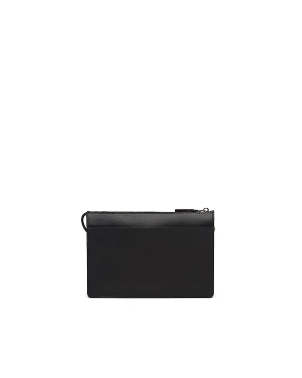 Prada Saffiano Leather Clutch - Black
