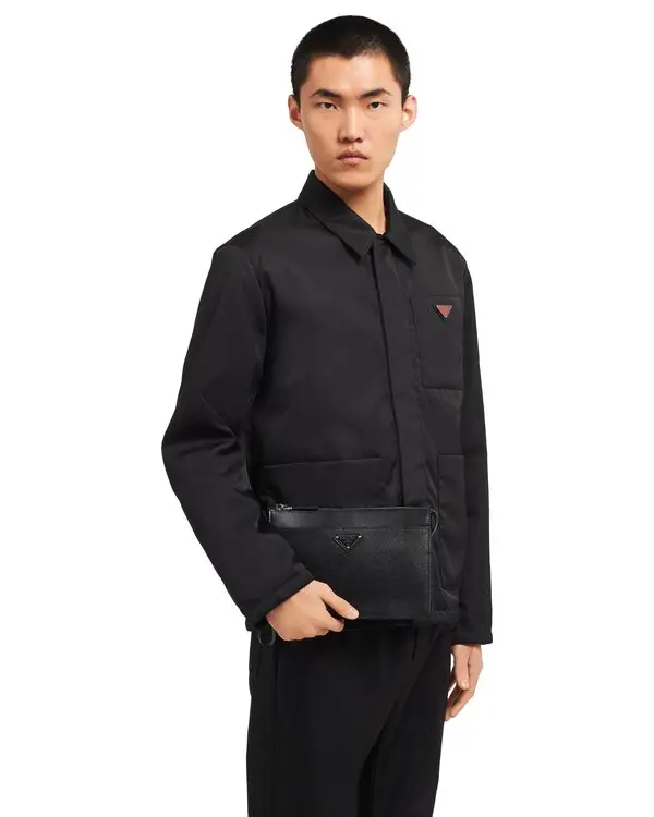 Prada Saffiano Leather Clutch - Black