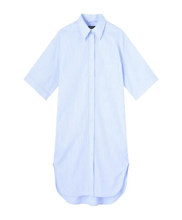 A.p.c. Chiara Striped Shirt Dress