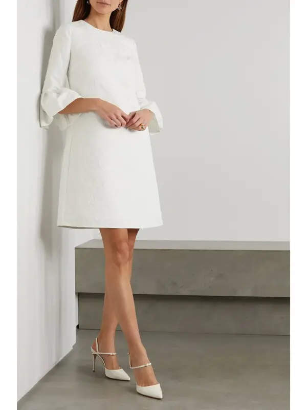 Erdem Elijah Floral Jacquard Mini Dress