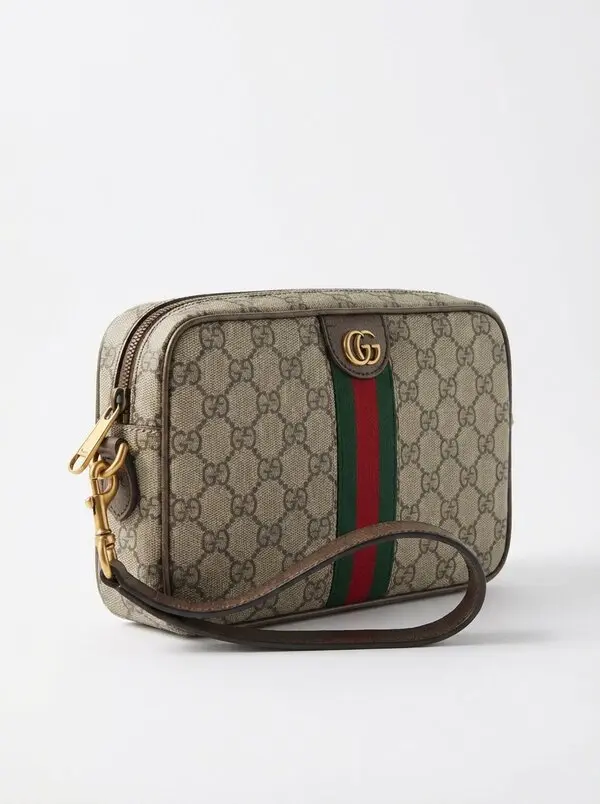 Gucci Ophidia Small Messenger Bag - Beige And Dark Brown