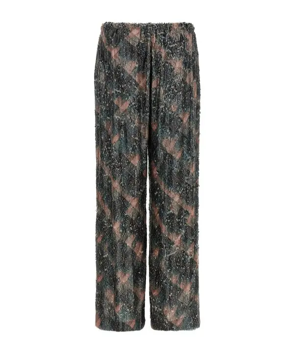 Dries Van Noten Wide-leg Sequin Pants - Black