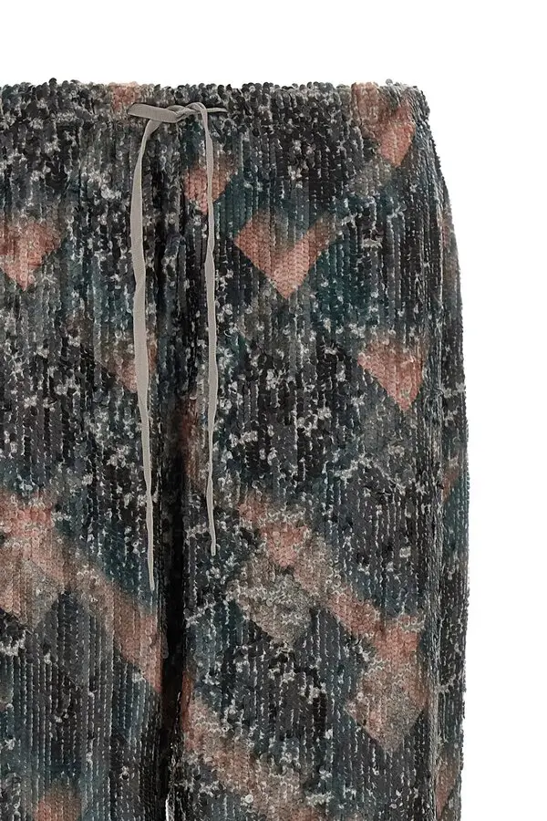 Dries Van Noten Wide-leg Sequin Pants - Black