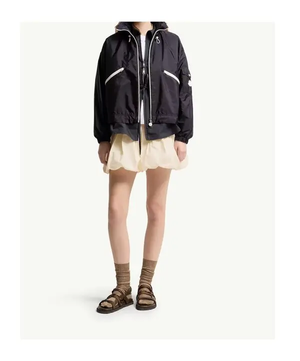 Moncler Logo Patch Zip-up Jacket