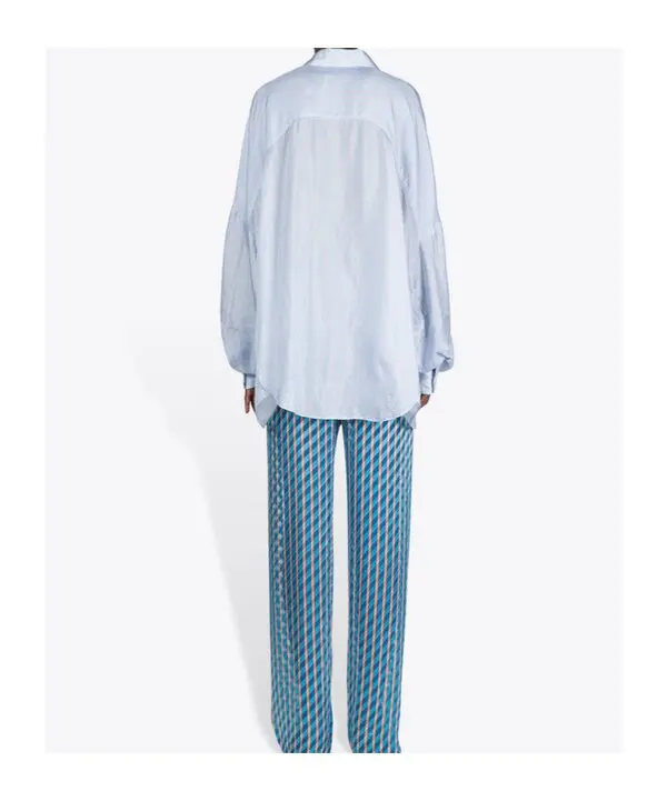Dries Van Noten Striped Button Shirt - Light Blue