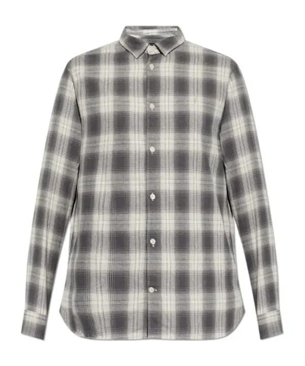 ALLSAINTS Kelby Checked Shirt - Gray