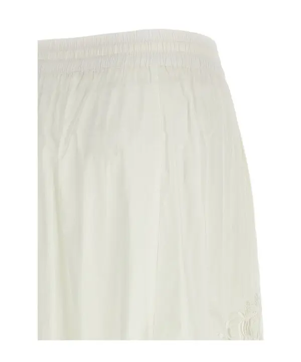 P.a.r.o.s.h Ninja Wide-leg Pants With Embroidered Sides - White