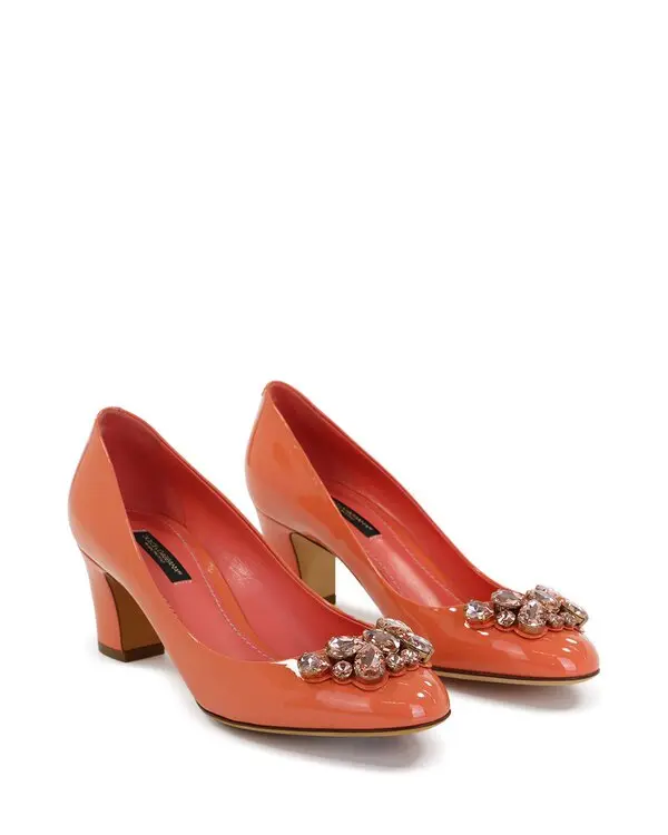 Dolce & Gabbana Crystal Embellished High Heel Pumps - Red