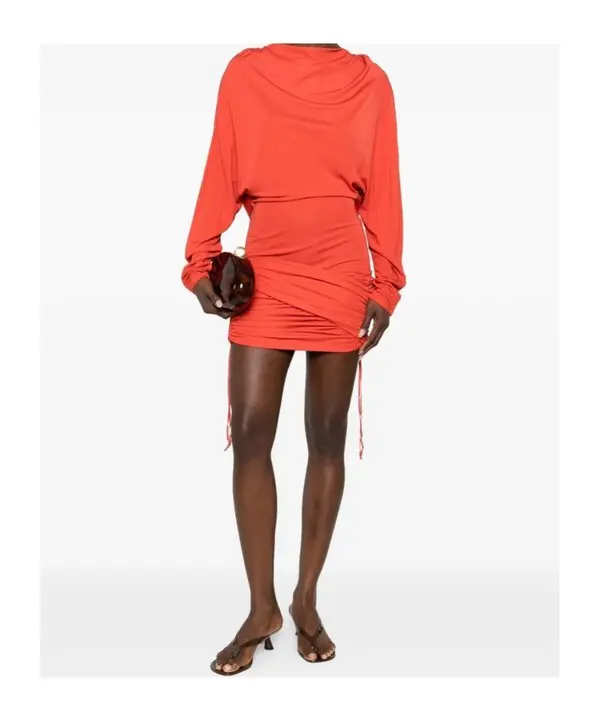 Christopher Esber Luna Draped Mini Dress - Orange
