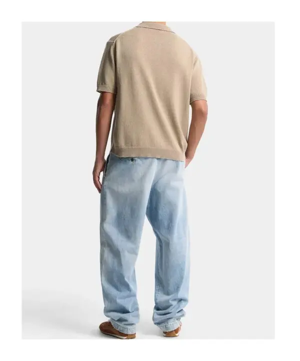 Dsquared2 Wide-leg Pleated Jeans In Light Wash Denim