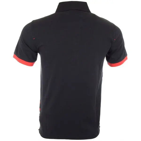 EA7 Striped Lapel Polo Shirt
