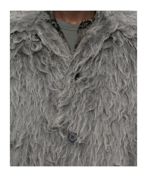 DIESEL® Faux Fur Lapel Collar Jacket - Gray