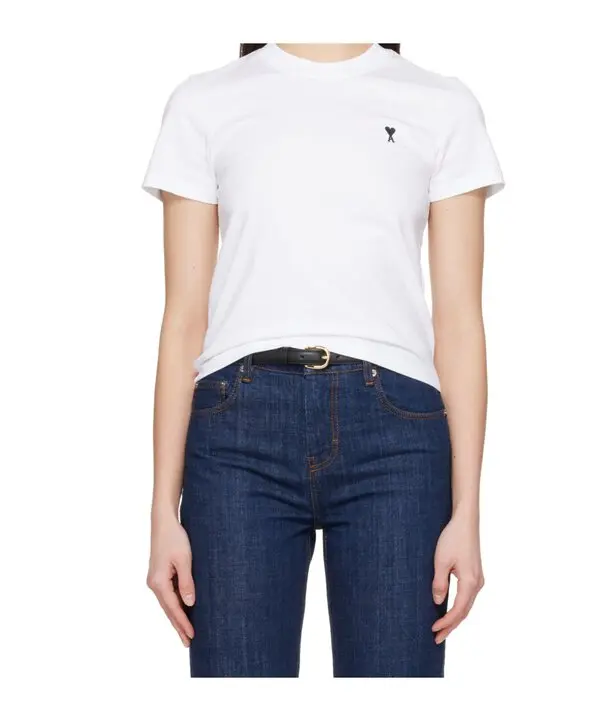 AMI Paris De Coeur Crewneck T-shirt - White