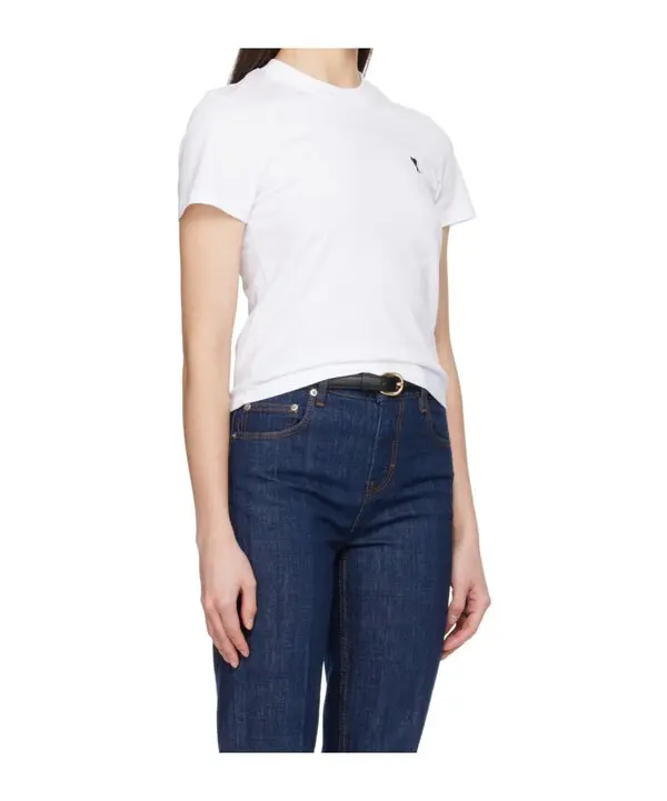 AMI Paris De Coeur Crewneck T-shirt - White