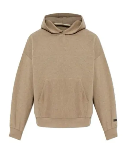 Fear Of God Logo Printed Hoodie - Nude