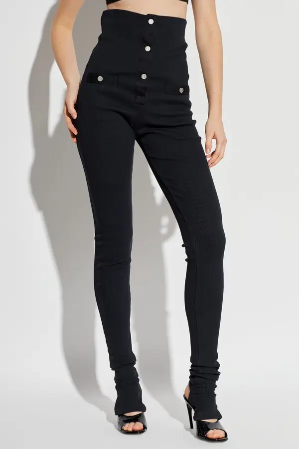 Attico High Waist Button Detailed Trousers