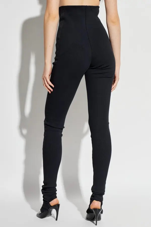Attico High Waist Button Detailed Trousers