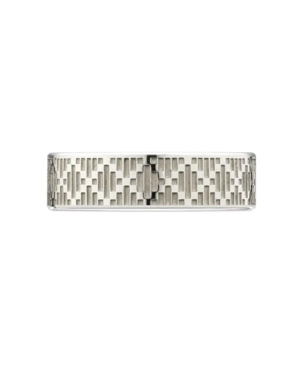 Gucci Diamante Engraved Sterling Silver Ring