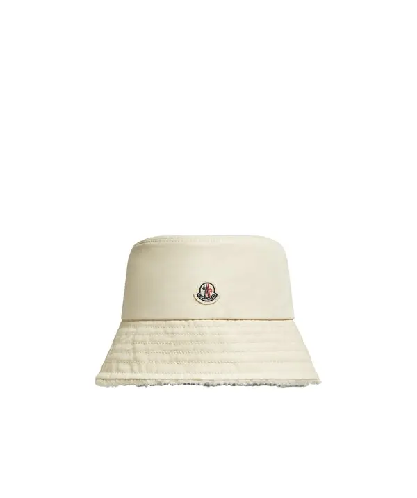 Moncler Reversible Teddy Bucket Hat - White