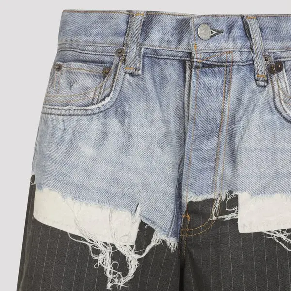 Acne Studios Pinstripe Overlay Wide-leg Jeans