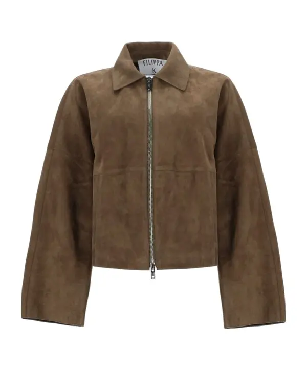 Filippa K Oversized Zip-up Jacket - Brown