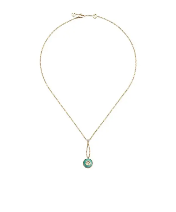 Gucci Interlocking G Pendant Necklace - Yellow