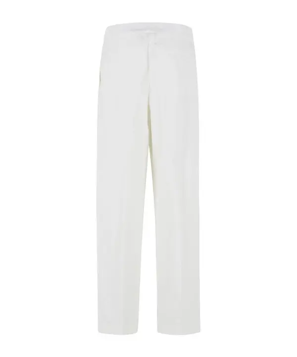JIL SANDER Straight Leg Pleated Trousers - Ivory
