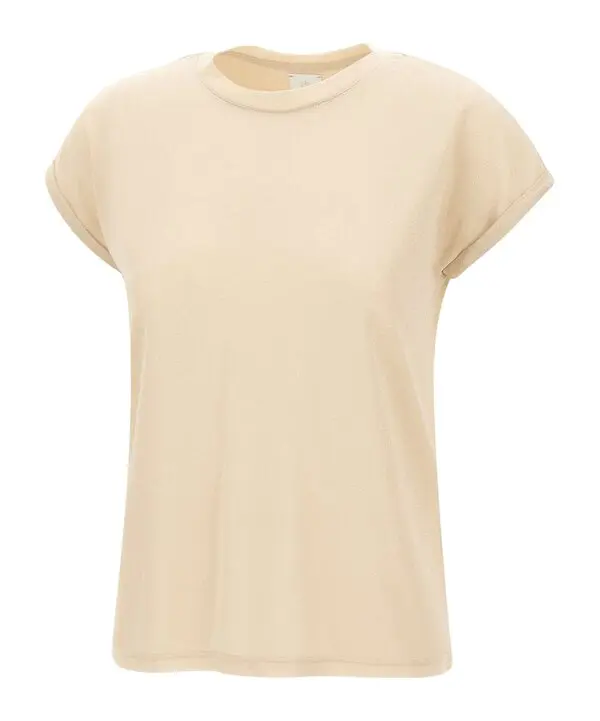 Eleventy Metallic Crew-neck T-shirt - Beige