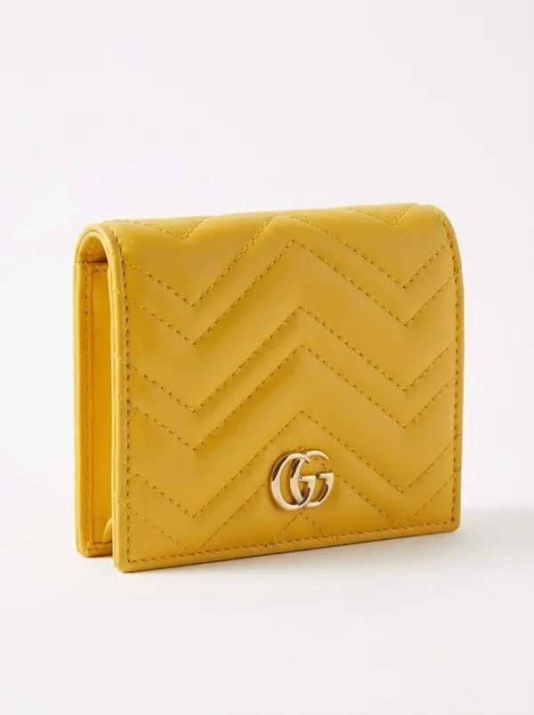 Gucci Gg Marmont Small Wallet - Yellow