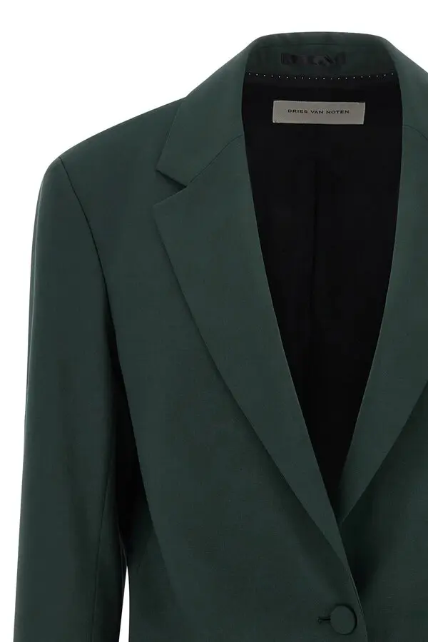 Dries Van Noten Basti Single-breasted Blazer - Green