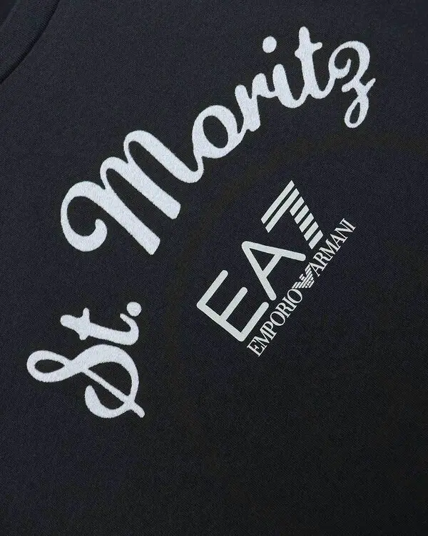 EA7 Logo Round-necked T-shirt