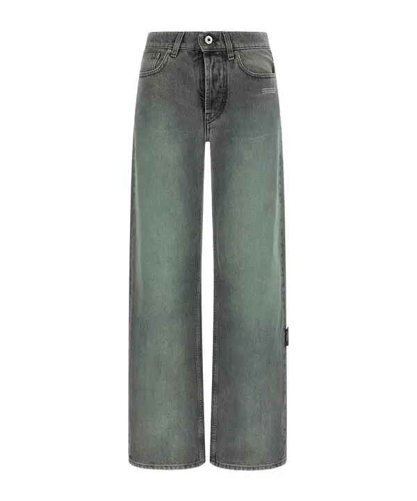 Off-White Logo Patch Straight-leg Jeans