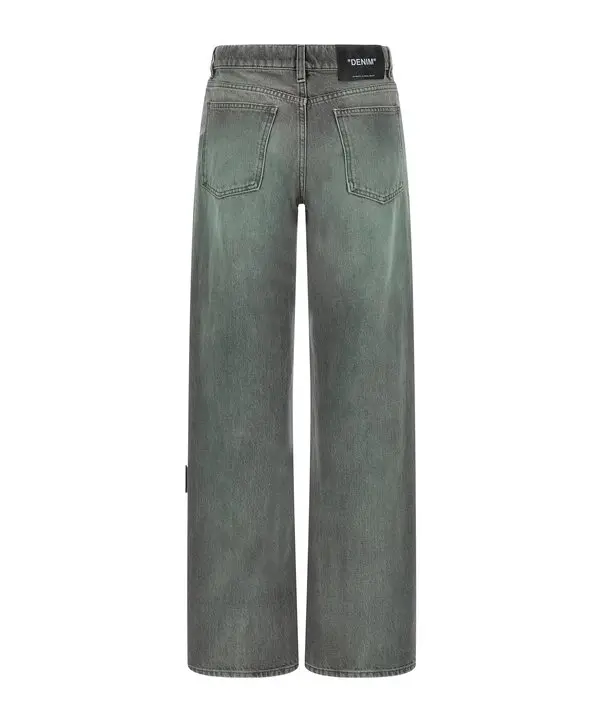 Off-White Logo Patch Straight-leg Jeans