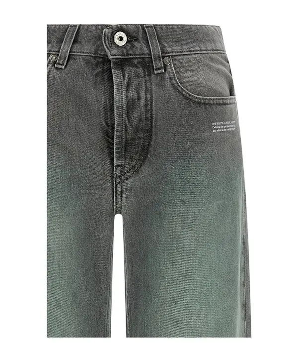 Off-White Logo Patch Straight-leg Jeans
