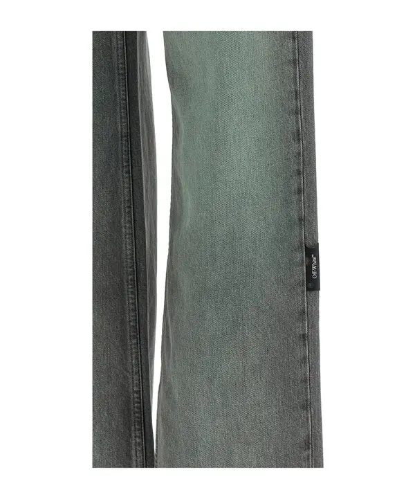 Off-White Logo Patch Straight-leg Jeans